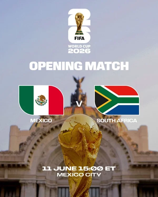 2026 World Cup Opening Match: Kick-off 20:00 BST, June 11 | Kickitshirts